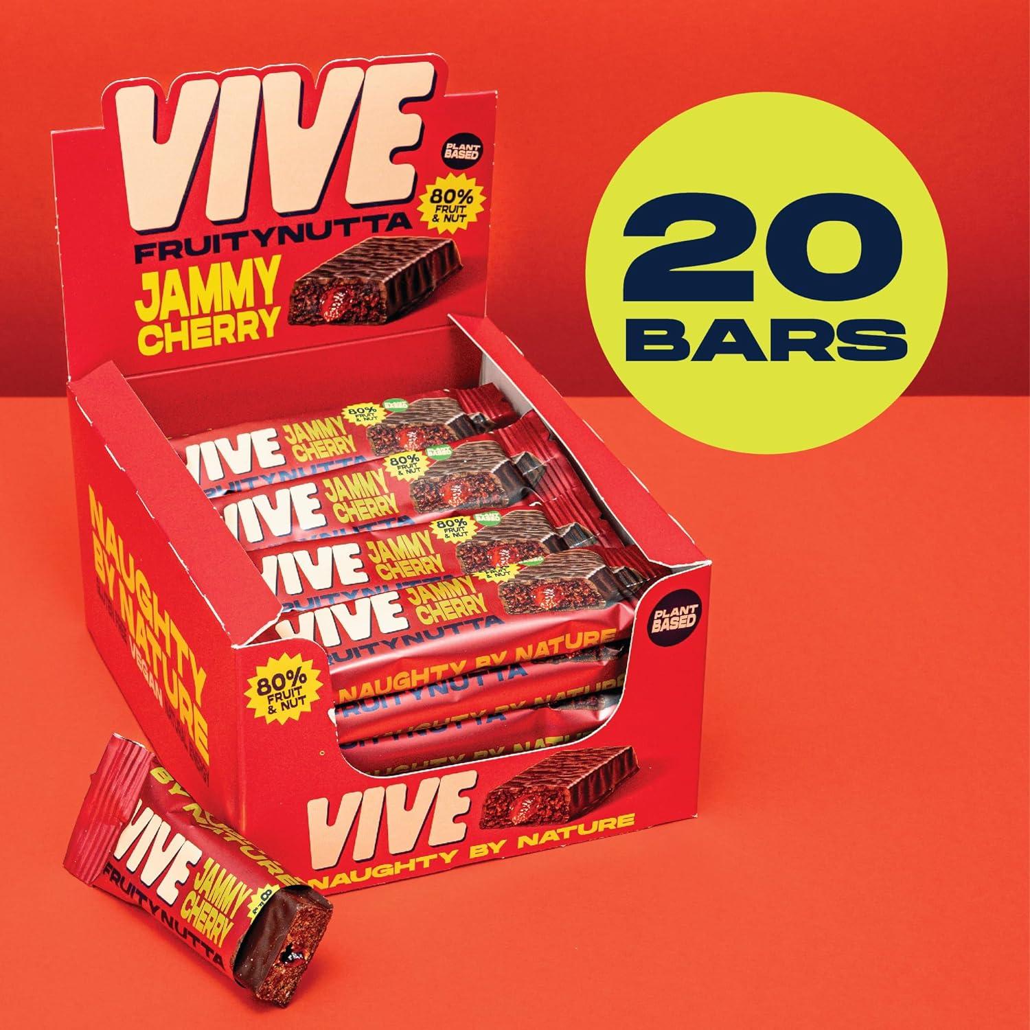 Vive Fruity Nutta Bar - Fruit Jam Filled Vegan Healthy Snack - Gluten ...