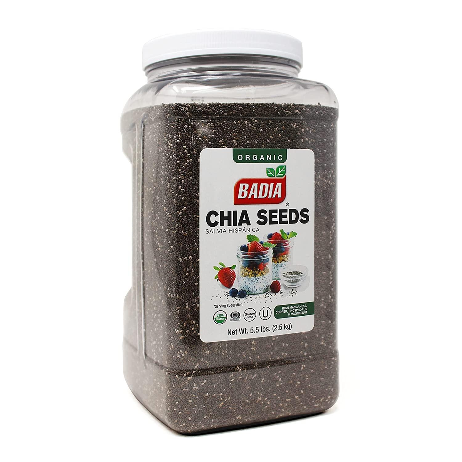 Badia Organic Chia Seed 5.5 lb (2 Pack) - Premium Quality Superfood ...