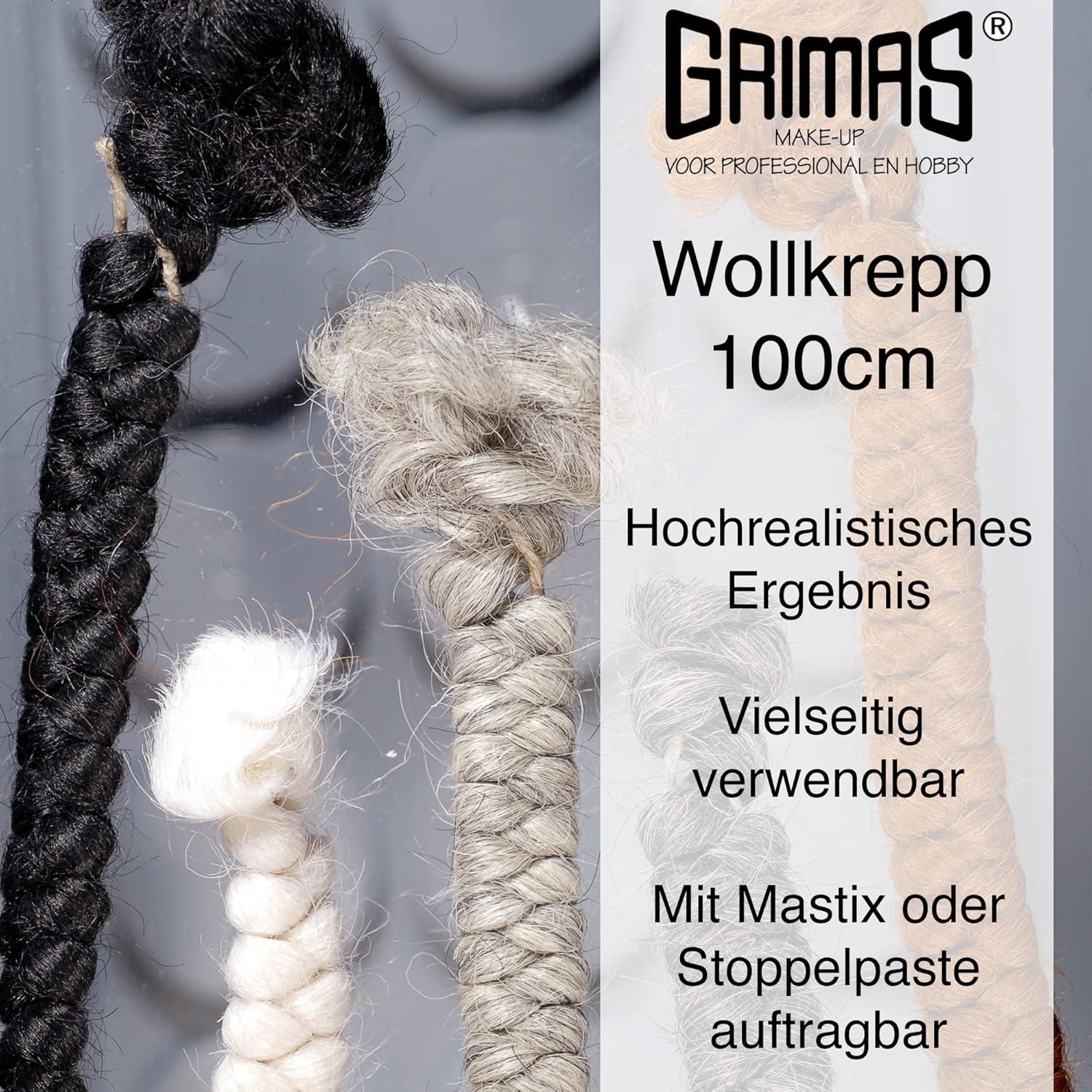 Grimas Wollklepp 1m Light Blonde 02 - Braided Colored Sheep Wool for ...