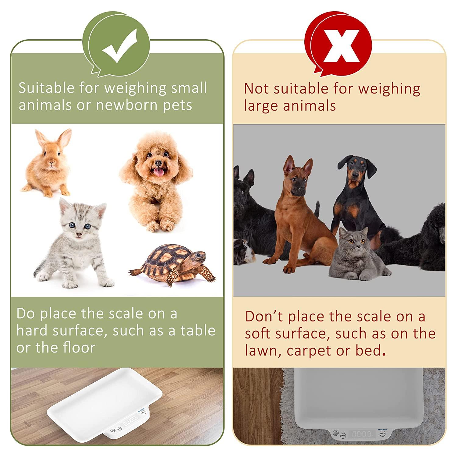 MomMed Digital Pet Scale - Portable Precision Scale for Dogs, Cats ...