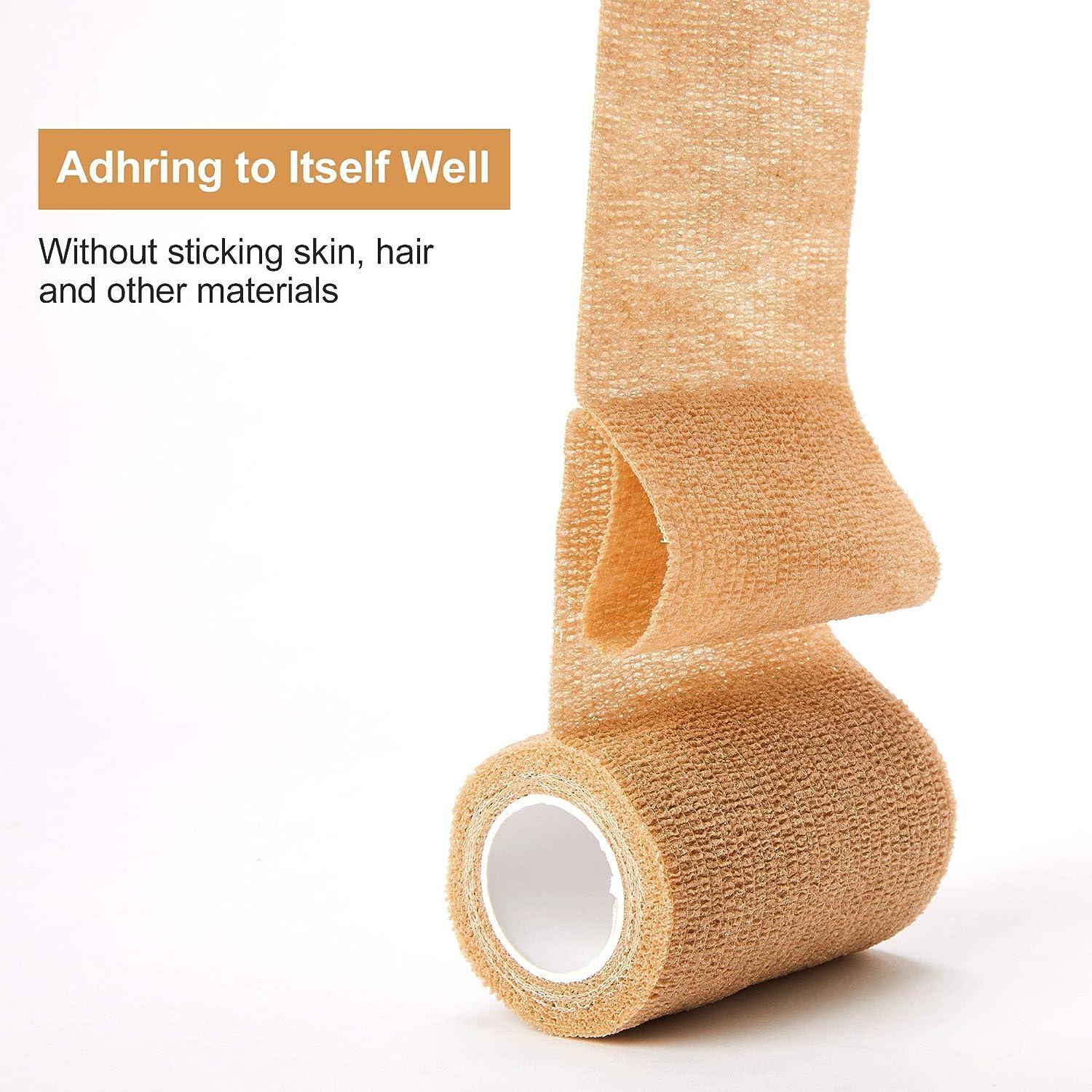 12 Rolls 3 x 5 Yards Self Adhesive Bandage Wrap - Cohesive Tape Vet ...