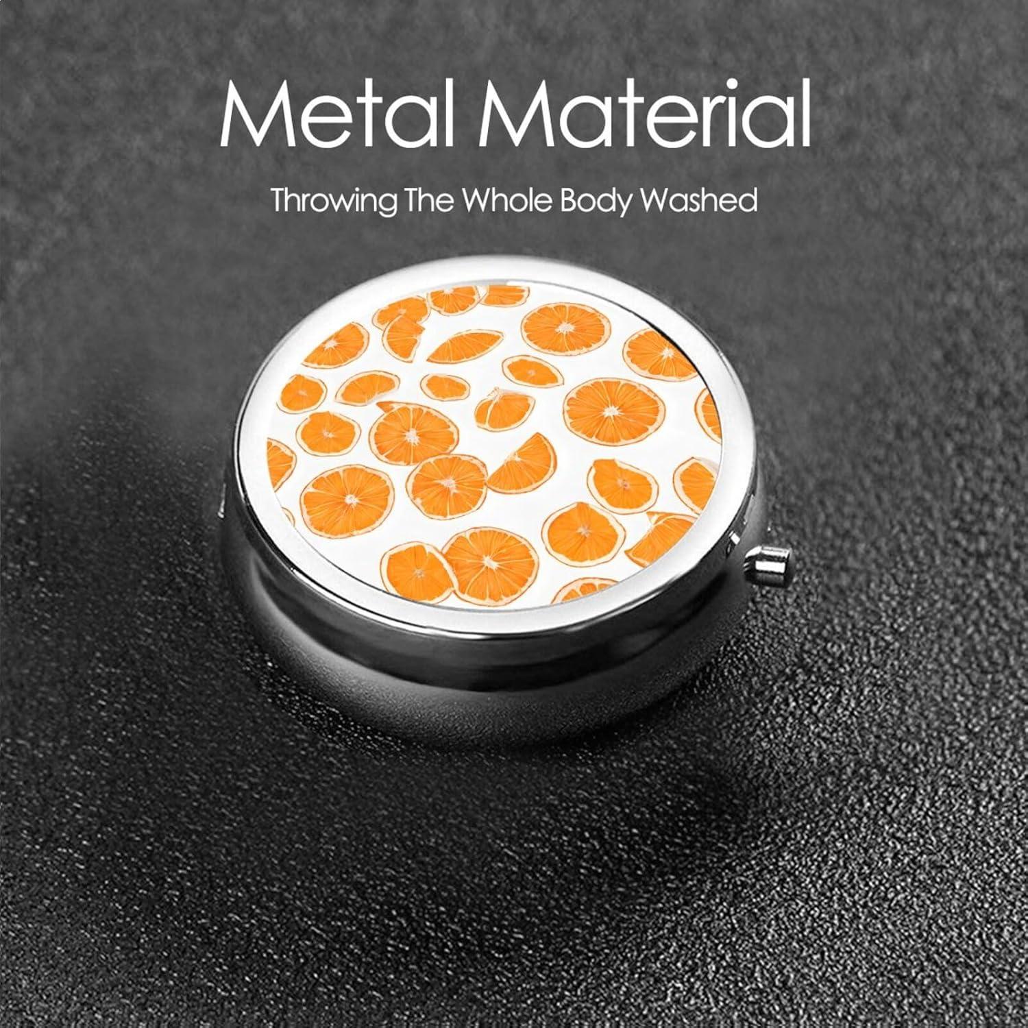 Buy Peach Round Pill Box | 3 Compartment Mini Travel Medicine Organizer ...