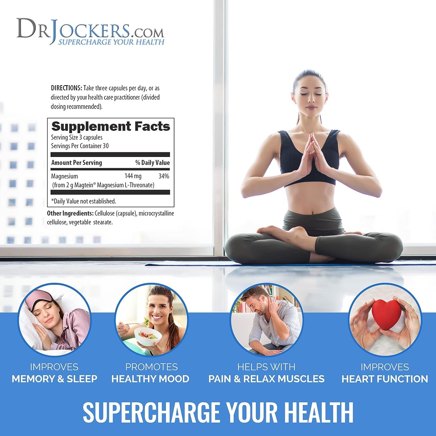 Dr. Jockers Brain Calm Magnesium - Natural Stress Relief Supplement ...