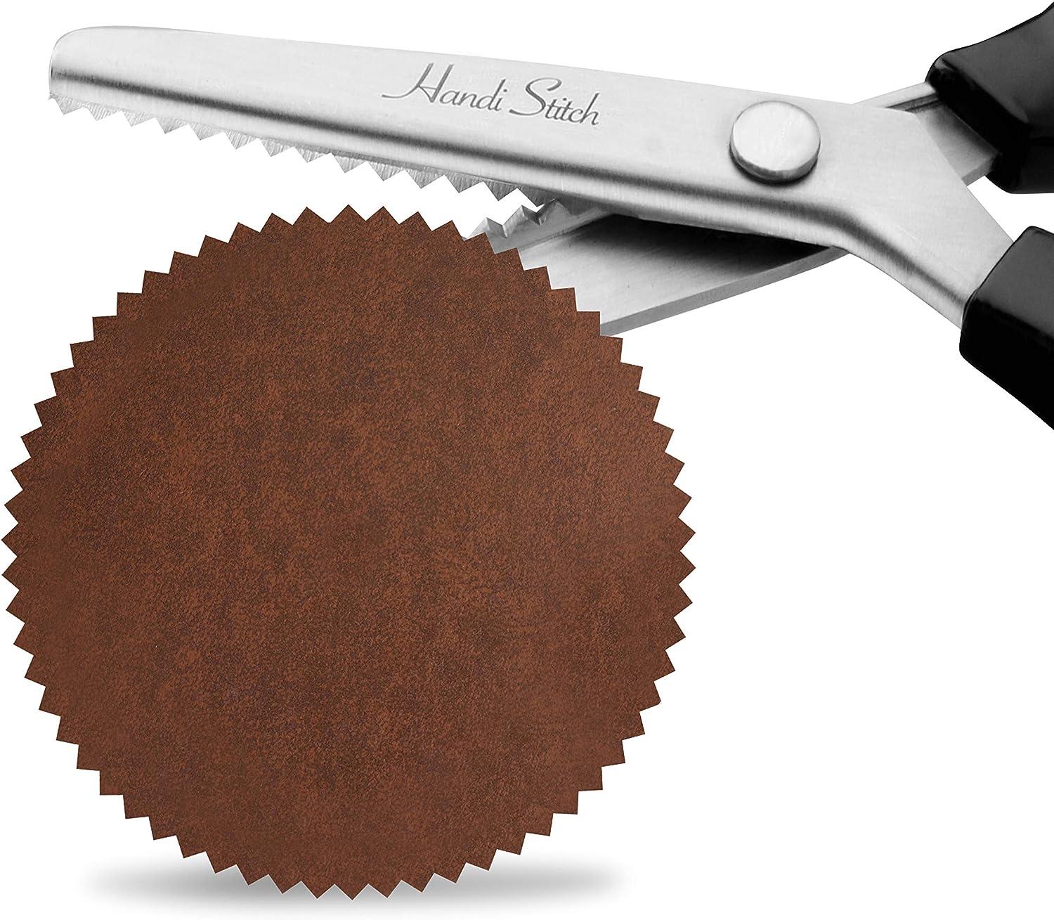 Handi Stitch 9 Pinking Shears with Snippers - Zigzag Fabric Scissors ...