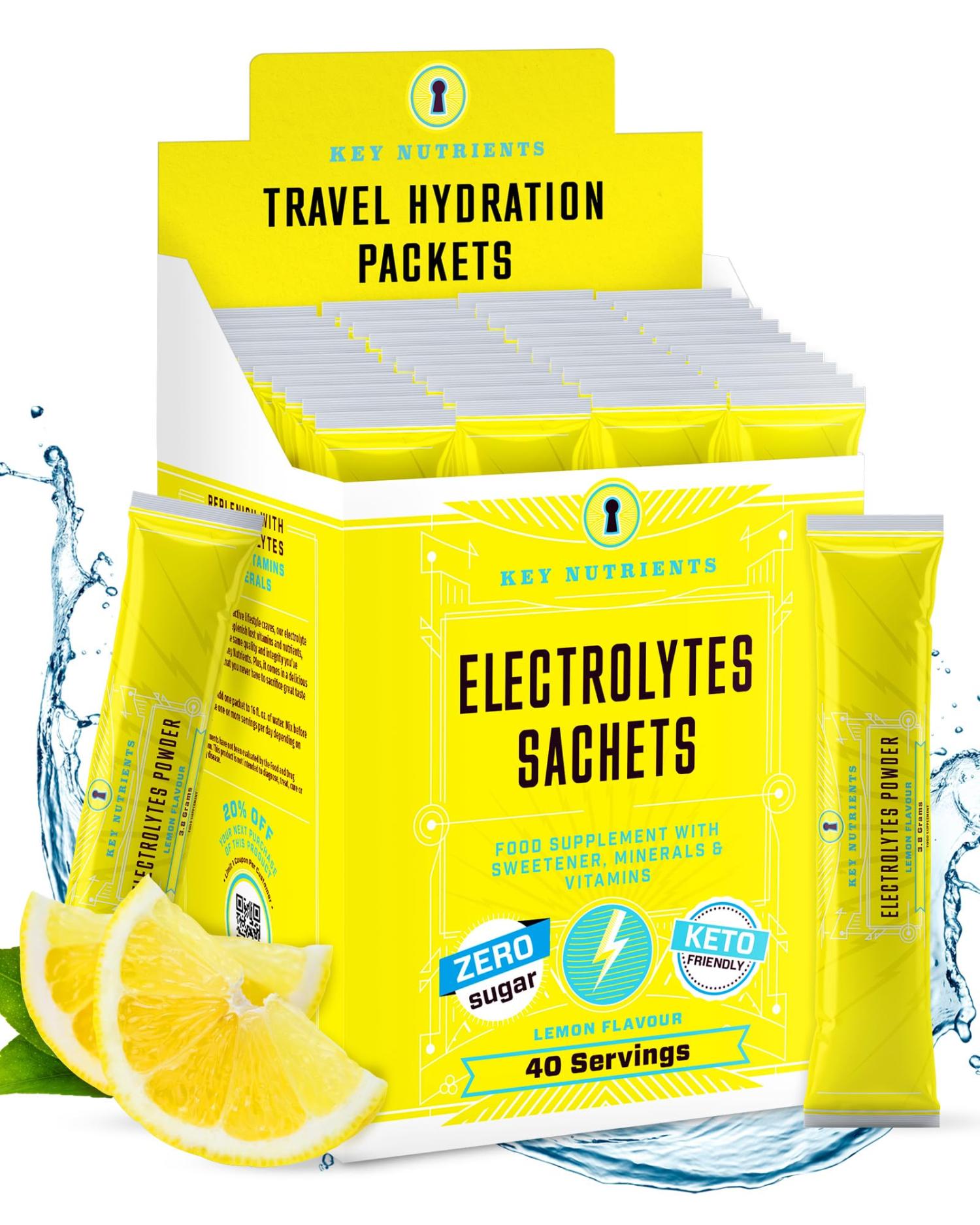 Key Nutrients Electrolytes Sachets - Multivitamin & Minerals Powder ...