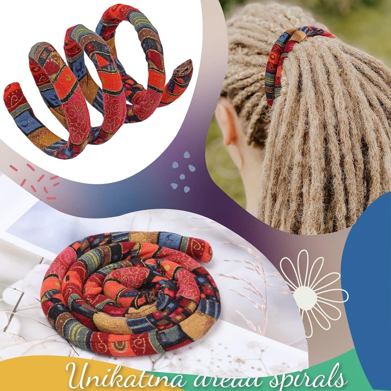 Spiral Lock Hair Tie Dreadlock Accessory Bendable Hair Ties Long Dreads ...