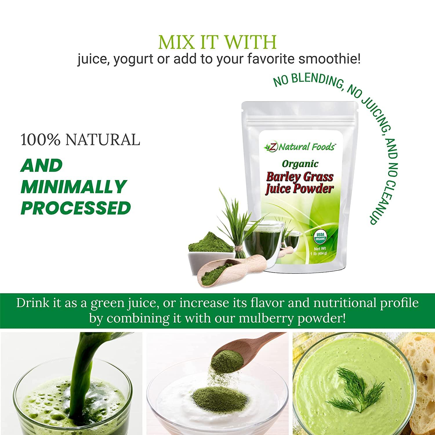 Organic Barley Grass Juice Powder - 1 lb | Green Superfood for ...