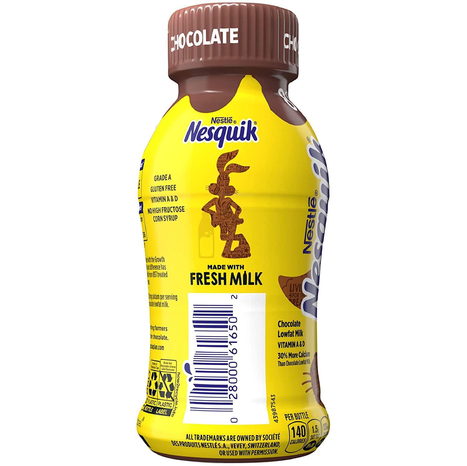 Nesquik Chocolate Milk Bottle Nutrition Facts | Besto Blog