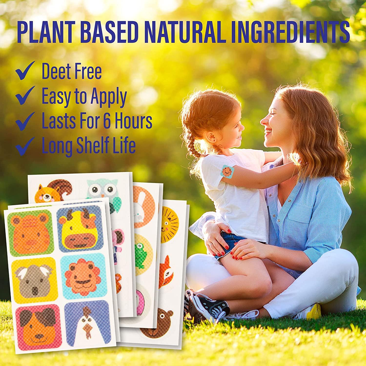 Natural Heals Mosquito Patch Stickers for Kids (72 pcs) | Plant-Based ...