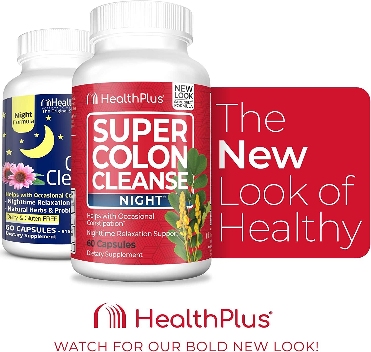 Health Plus Super Colon Cleanse Night Formula - 60 Capsules for ...