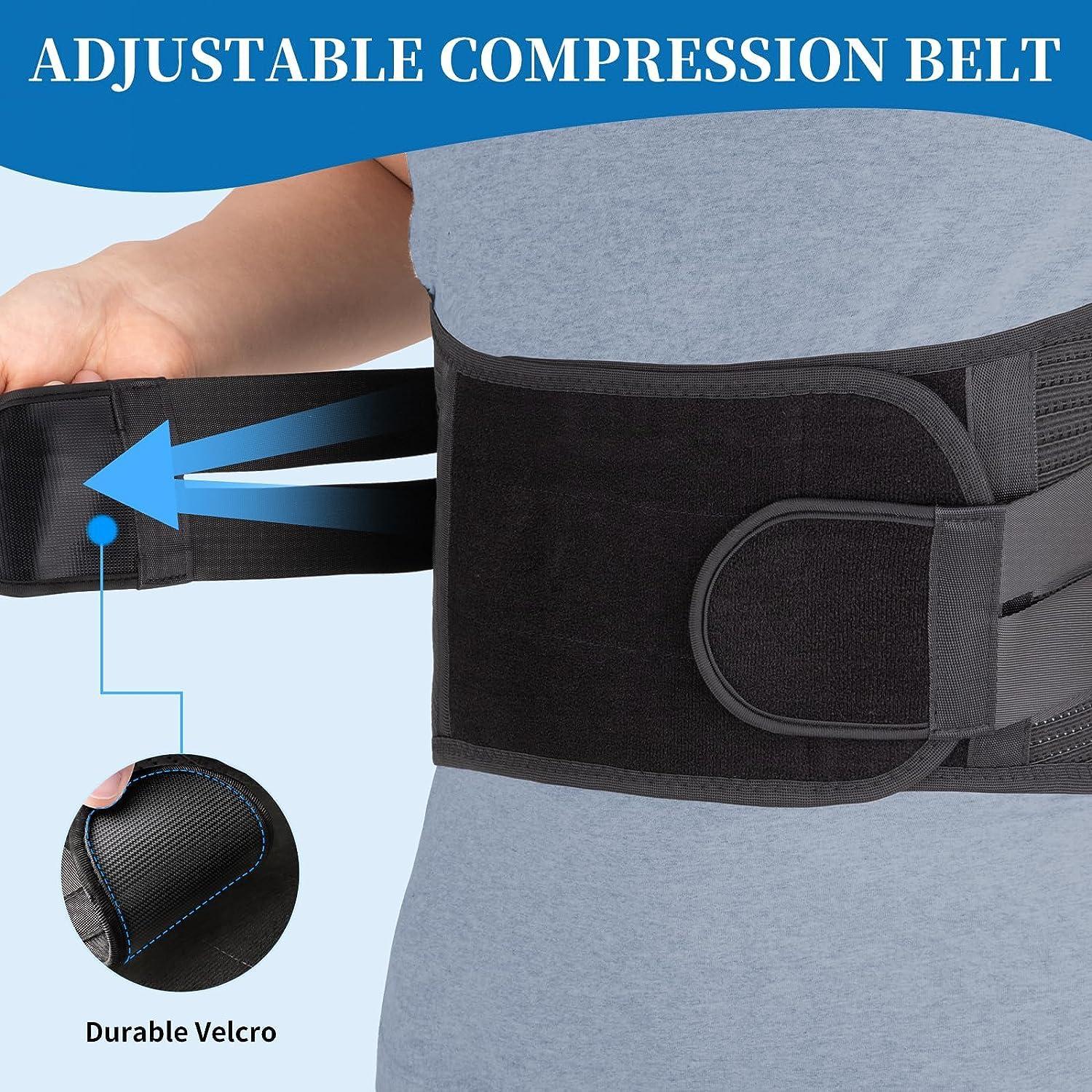 Adjustable Lumbar Support Brace for Lower Back Pain Relief with 3 ...