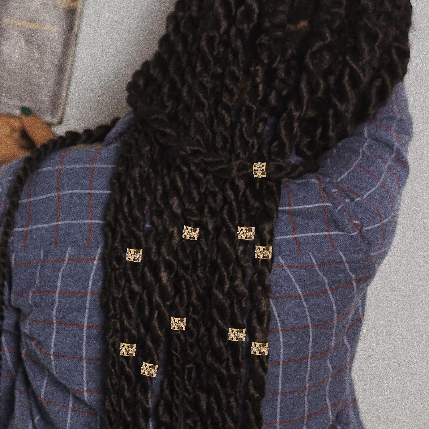 Lychee Women Rhinestone Dreadlock Beads Hair Ring Decoration for ...