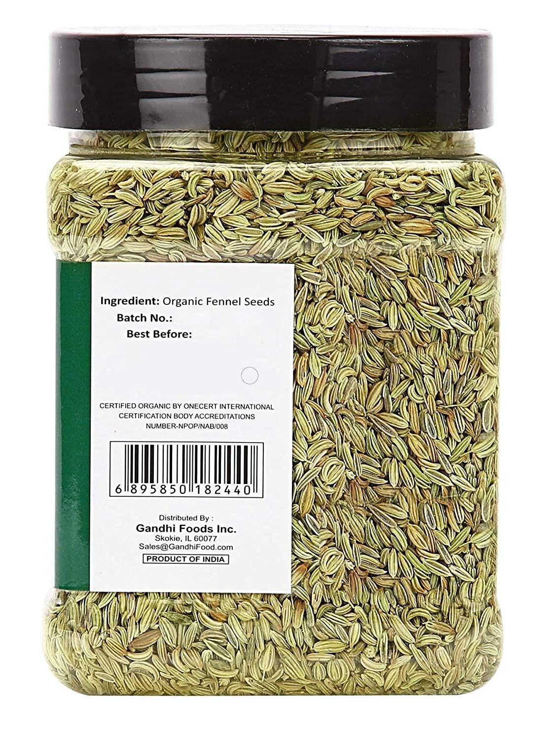 Zayd Organics USDA Organic Fennel Seeds Whole Saunf 16oz (454g) | Buy ...