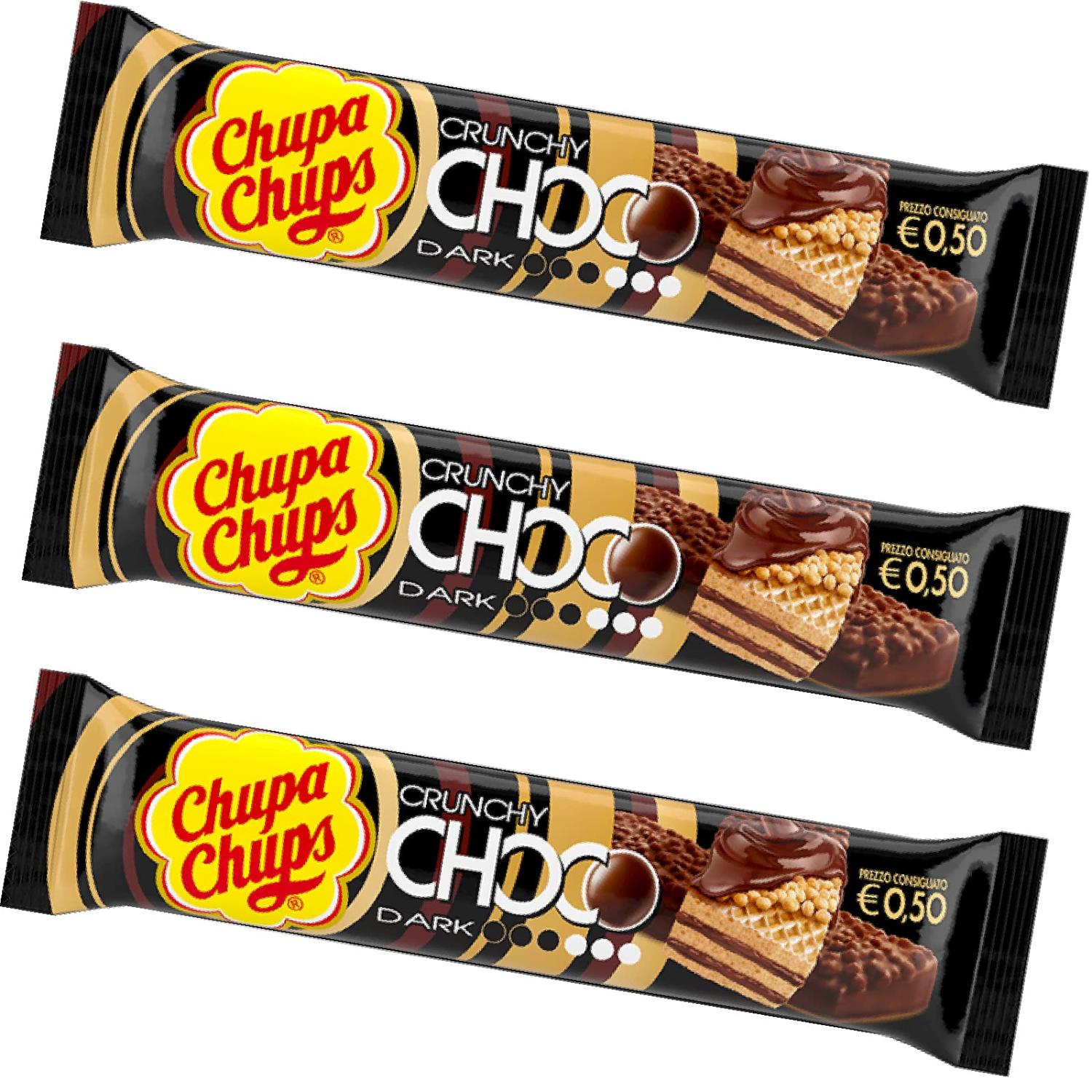 CHUPA CHUPS DARK WAFER CHOCO CRUNCHY DARK DARK DARK CHOCOLATE 27g (20 ...