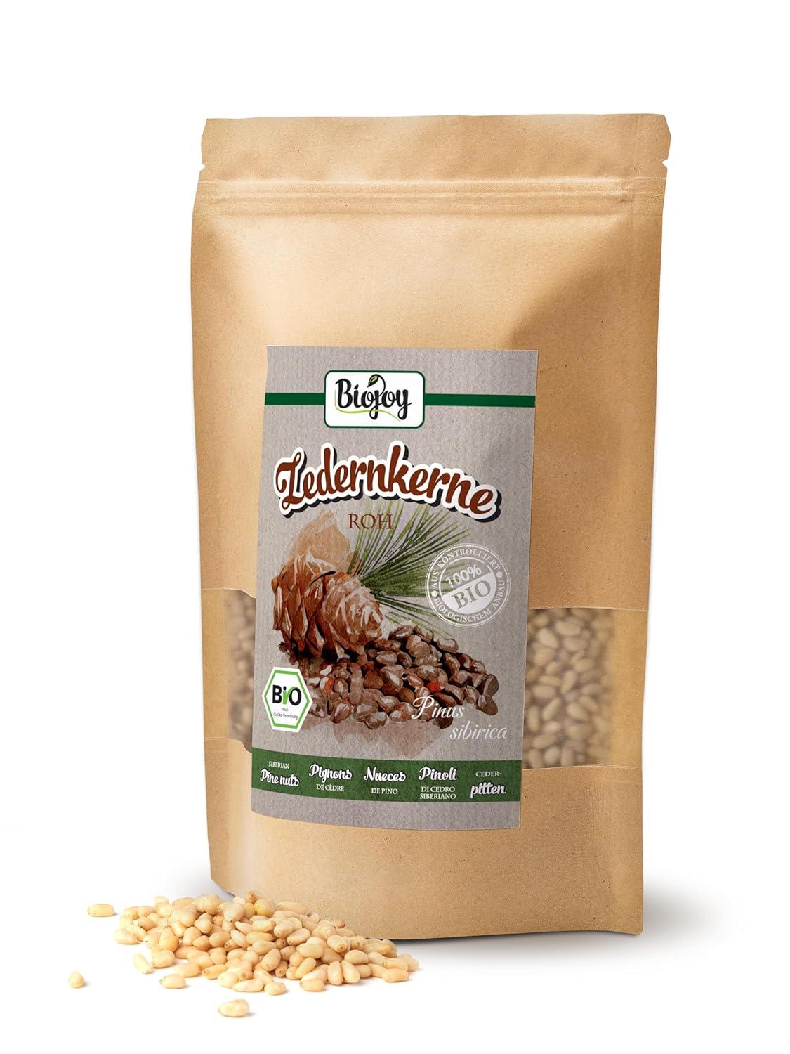 BioJoy Organic Cedar Nuts from Siberia - 500g Shell-Free Alternative to ...