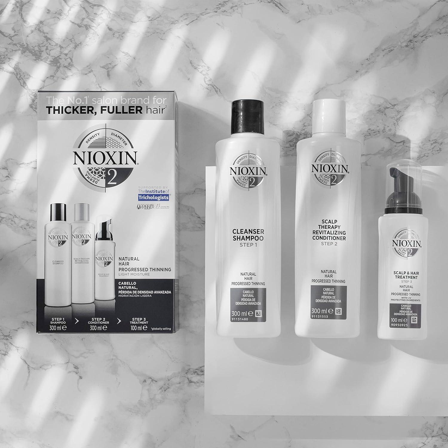 Nioxin System 2 Hair Treatment Kit | Scalp Therapy & Thickening ...