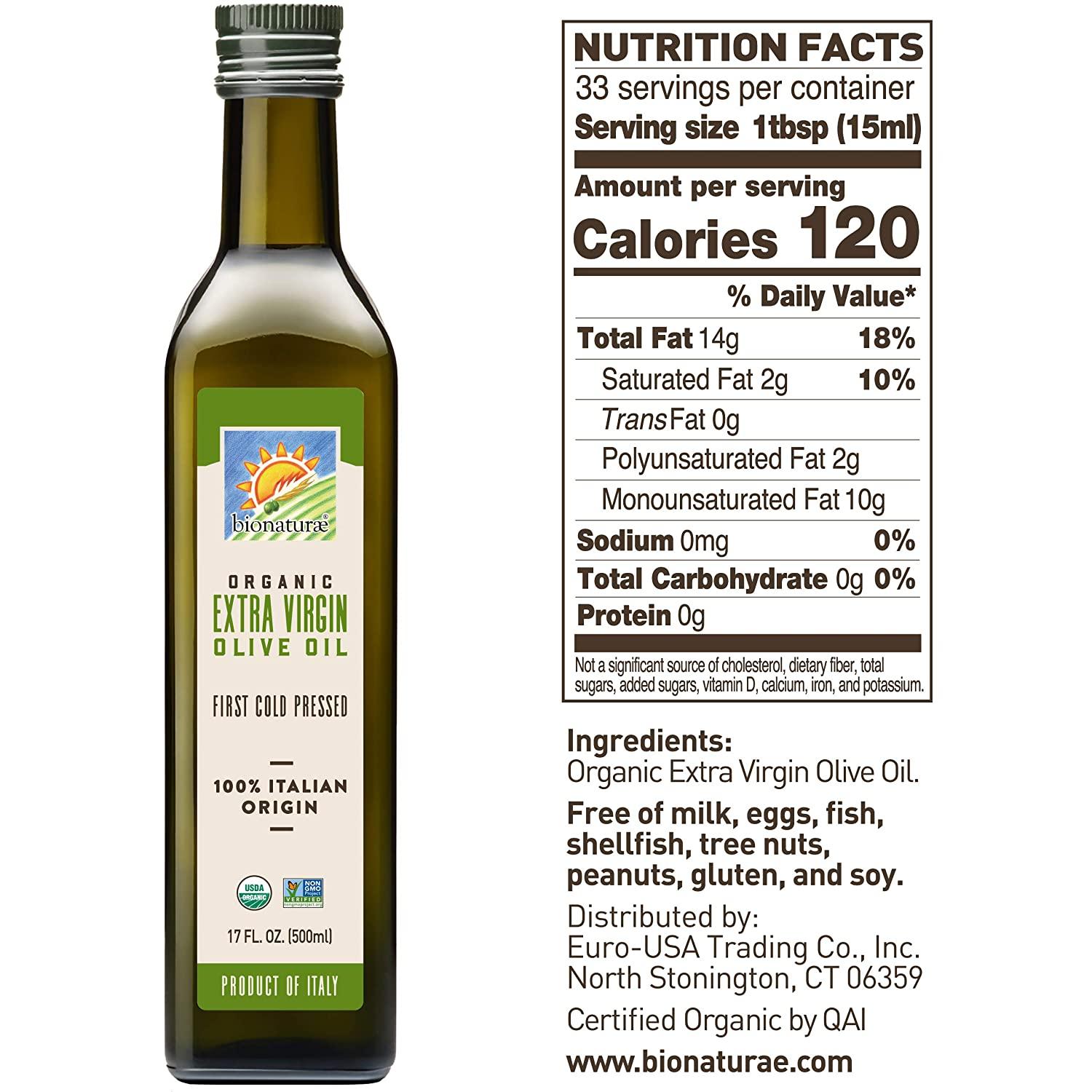 Organic Extra Virgin Olive Oil - Bionaturae | Non-GMO | USDA Certified ...