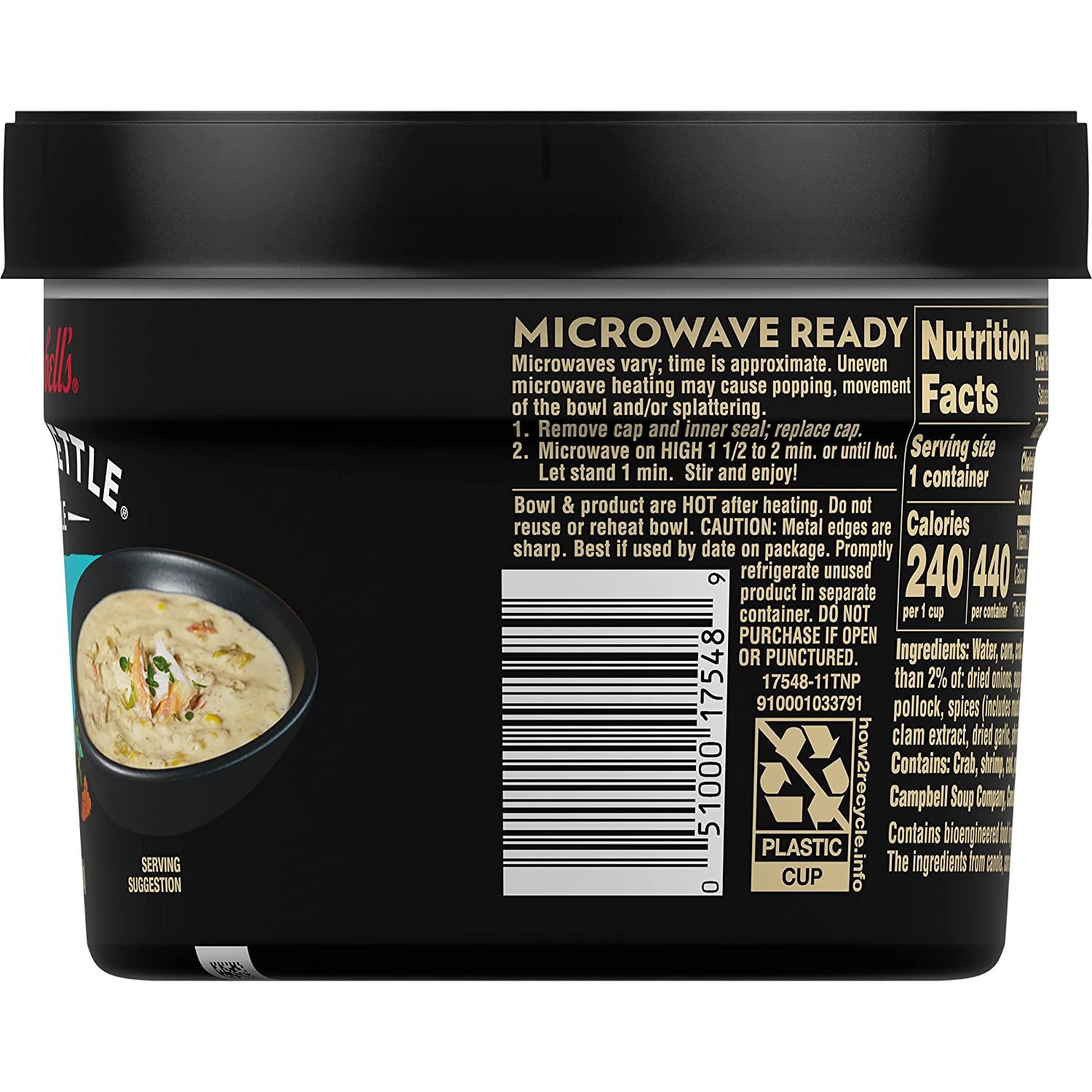 Campbell's Slow Kettle Style Kickin Crab and Corn Chowder 15.5 oz Bowl ...