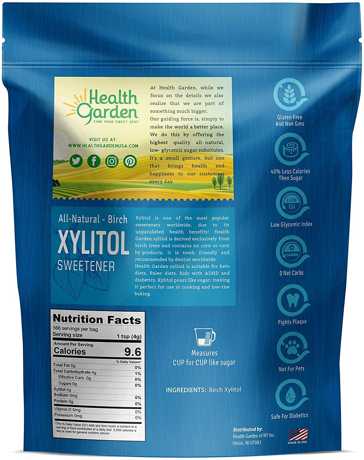 Health Garden Birch Xylitol Sweetener - Non GMO - Kosher - Made in USA ...