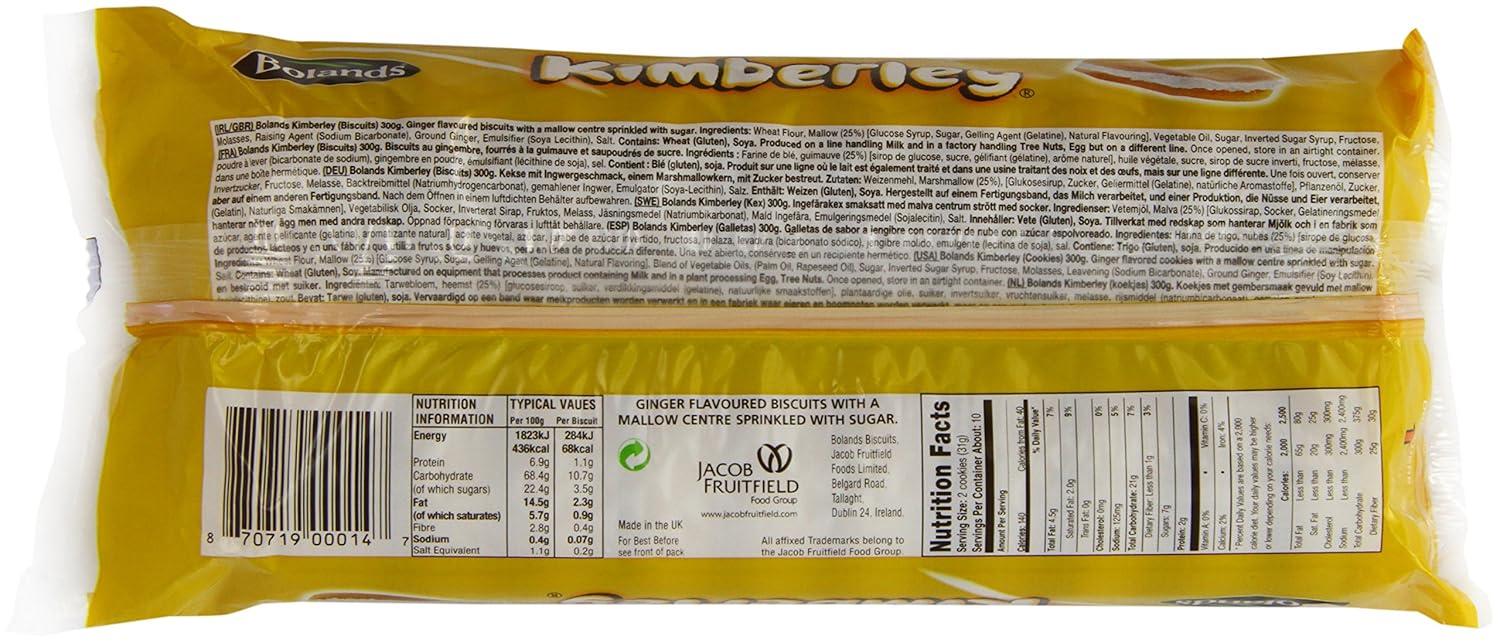 Buy Bolands Kimberley Biscuits 300g (Pack of 6) - International ...