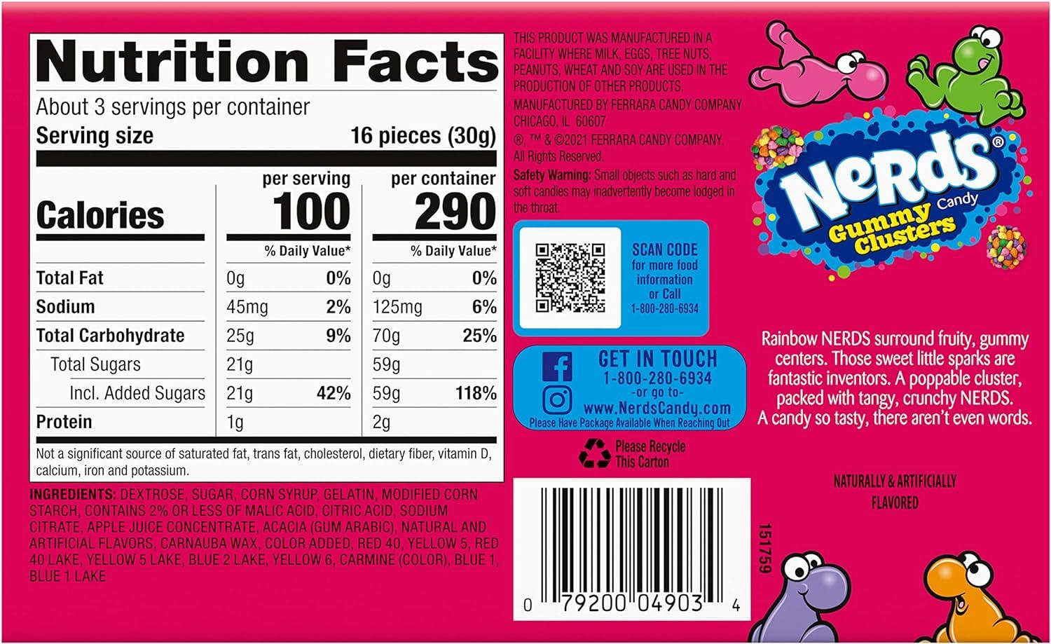 Nerds Gummy Clusters Theater Box 12 x 85g | Buy Now with Express ...