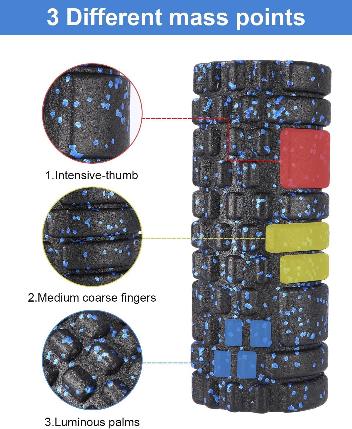 High-Density 3D Texture Fascia Roll for Yoga & Muscle Massage Foam ...