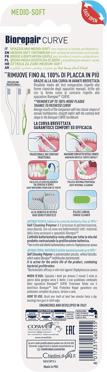 Biorepair Junior Toothbrush Pack of 12 - Medium Soft Bristles | Buy Now ...