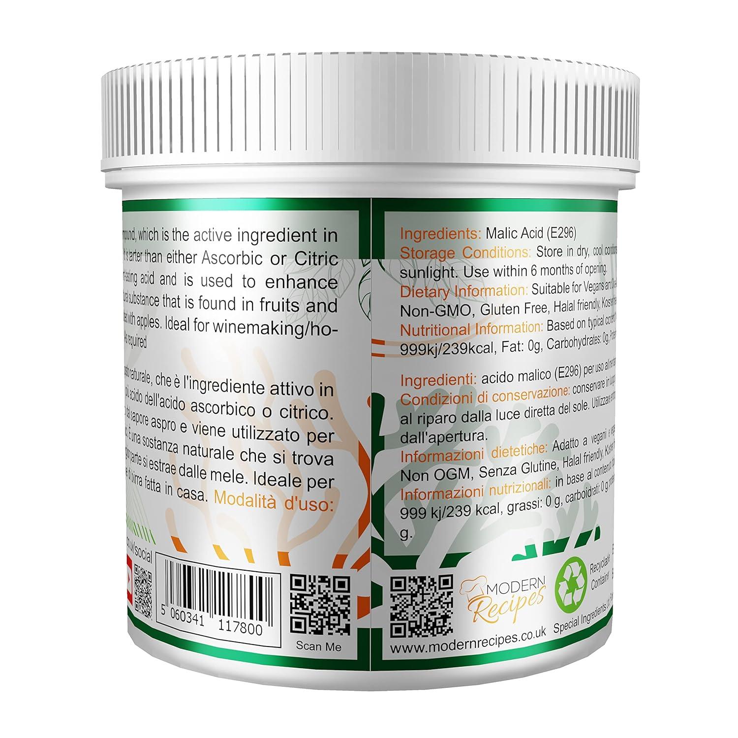 Special Ingredients Malic Acid Powder 1kg - Premium Quality Natural ...