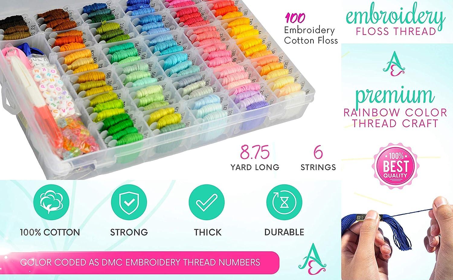 Friendship Bracelet String Kit - 276pcs Embroidery Floss and ...