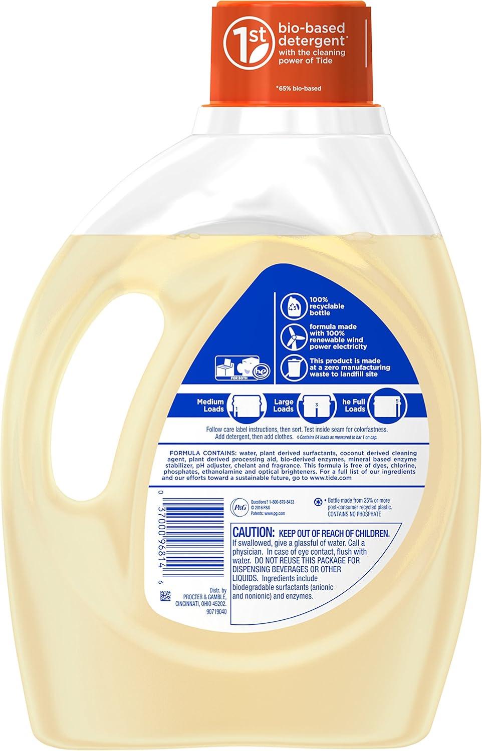 Buy Tide HE PurClean Laundry Detergent 100 oz - Eco-Friendly Powerful ...