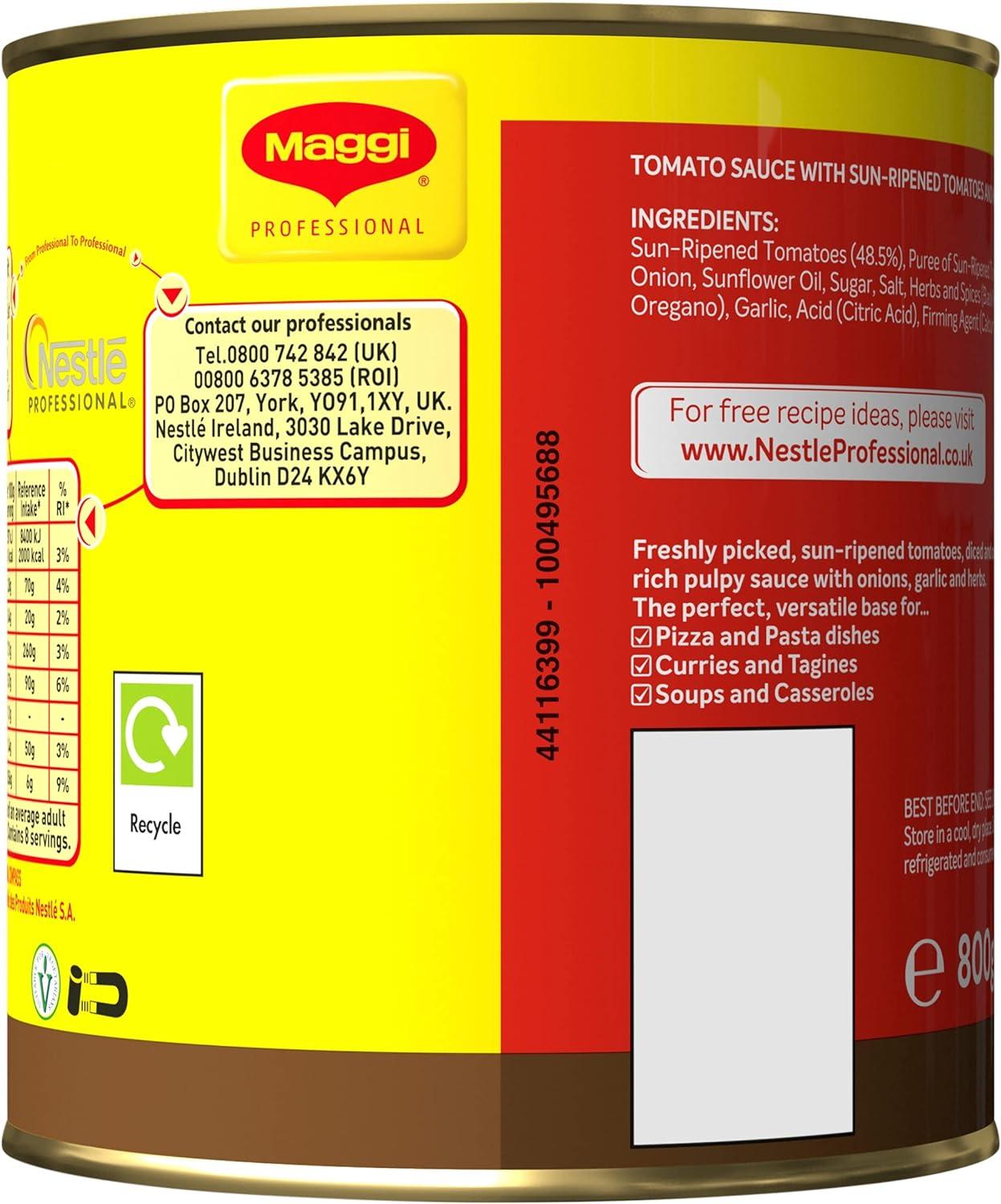 MAGGI Rich & Rustic Tomato Sauce 800g - Delicious and Authentic Flavor ...