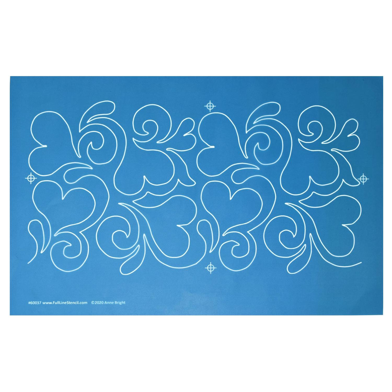 Full Line Stencil Splash of Love - Nylon Mesh Continuous Line Template ...