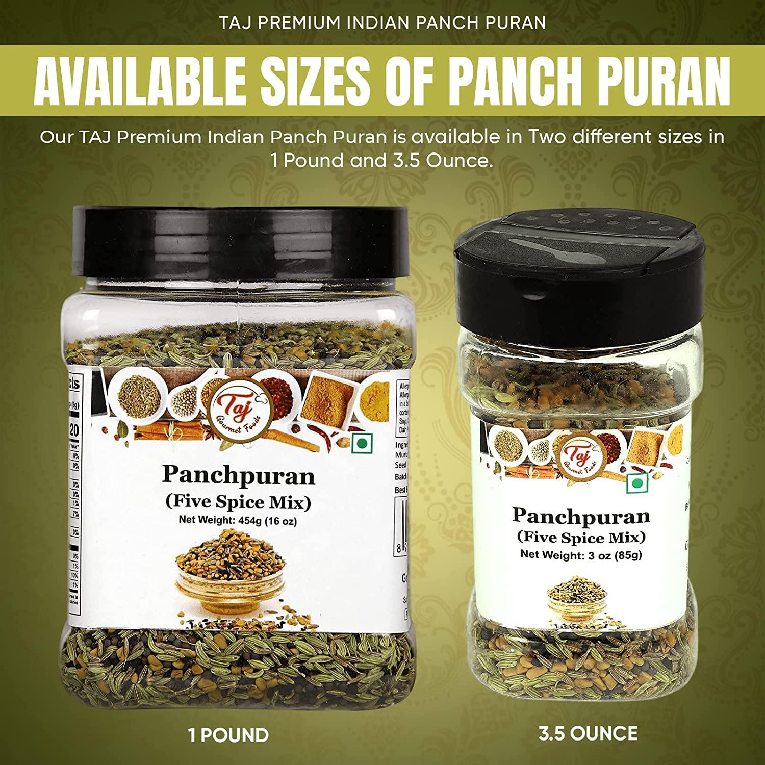 TAJ Premium Indian Panch Puran 5 Spice Blend - 3.5 oz (Pack of 1) | Buy ...