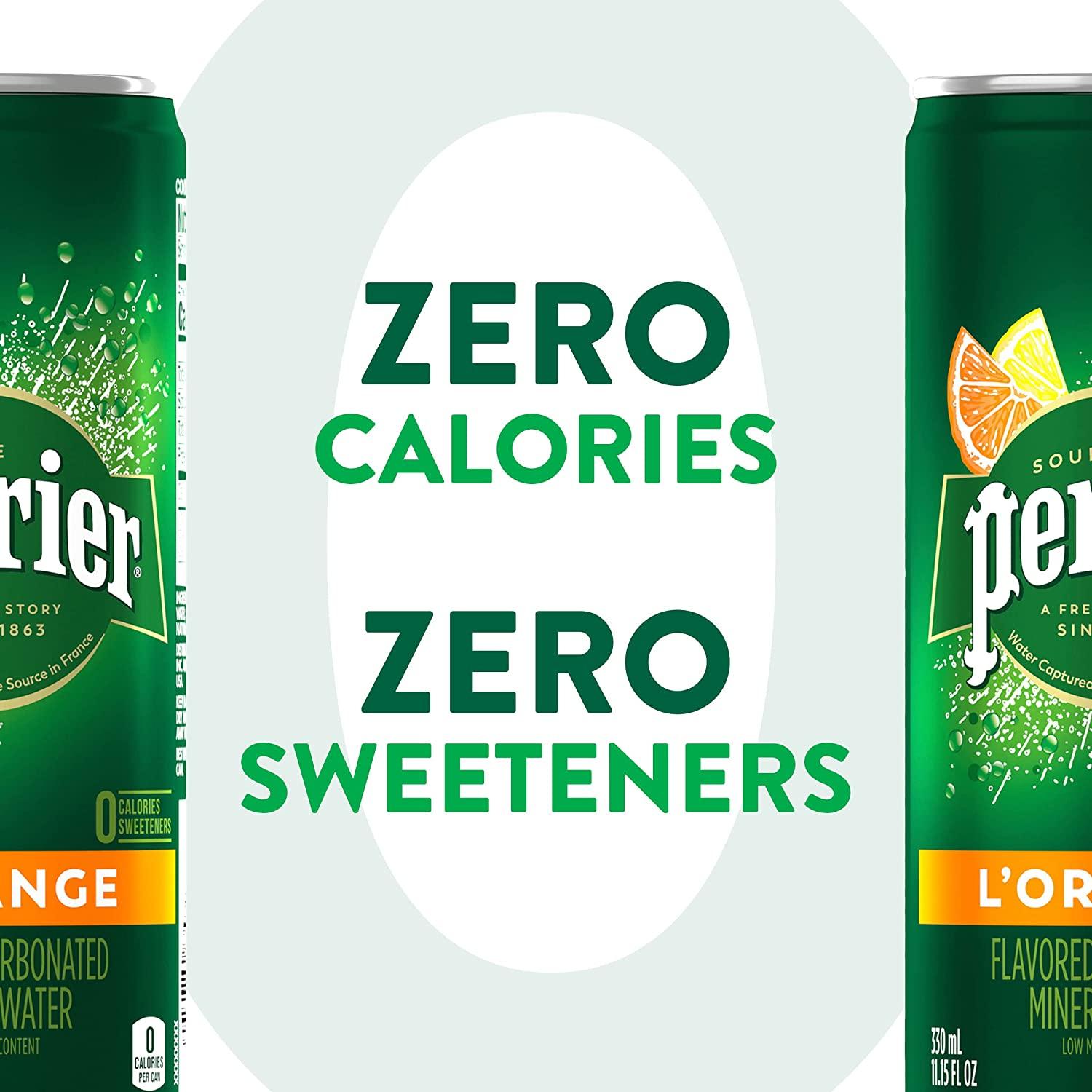 Perrier L'Orange Sparkling Water 11.15oz Cans - 24 Count, 8 Cans per ...