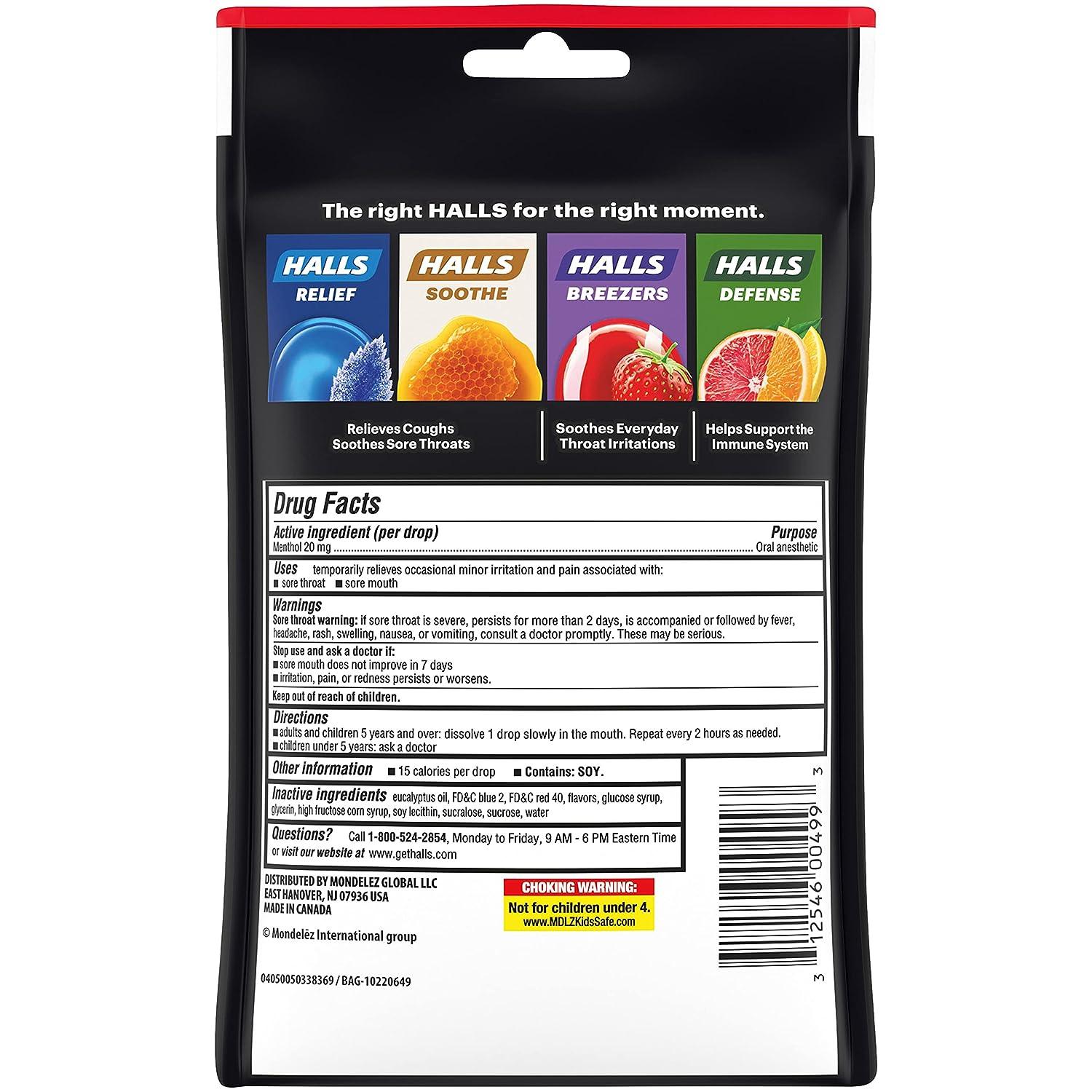 HALLS Relief Max Strength Frozen Cherry Cough Drops - 20 Drops | Buy Now with Express ...