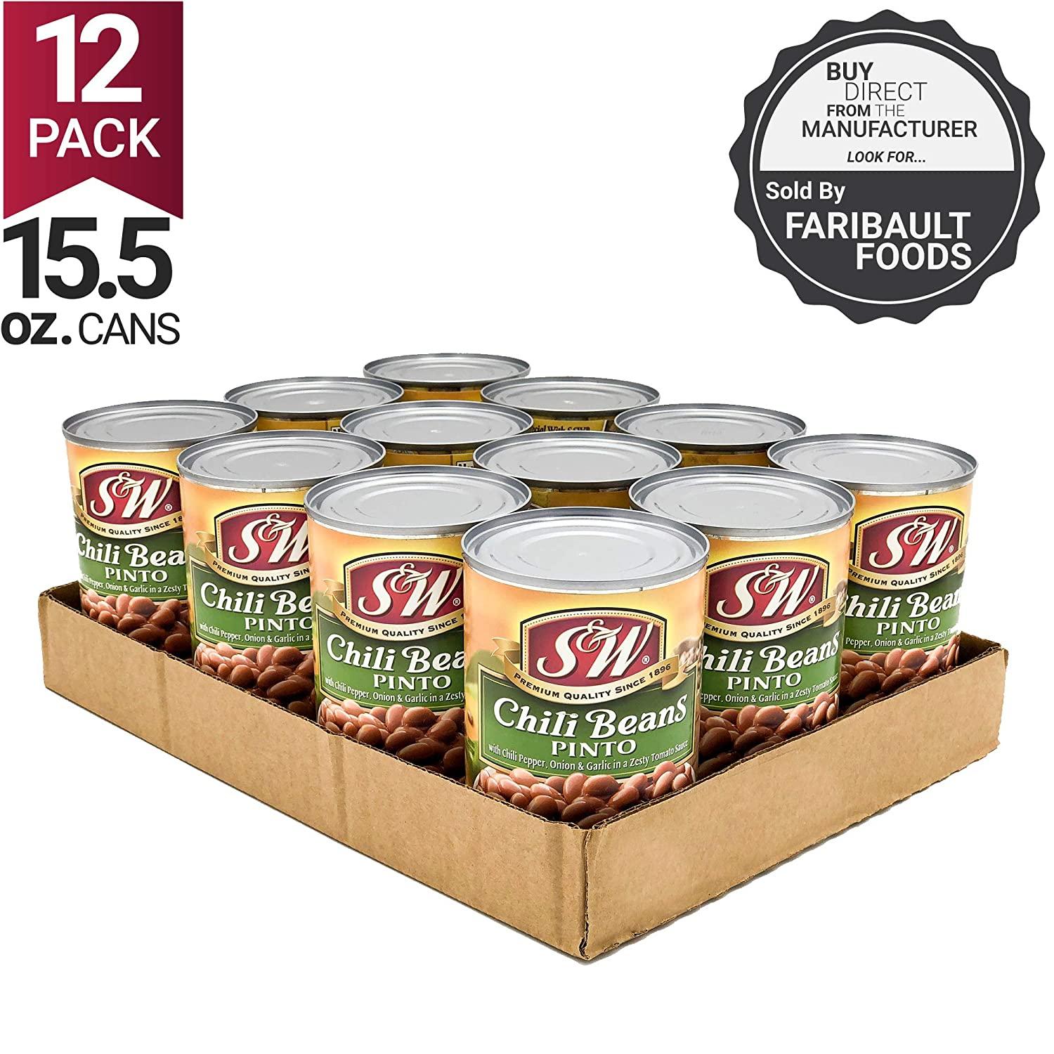S&W Canned Chili Beans (12 Pack) - Vegetarian, Non-GMO, Gluten-Free ...