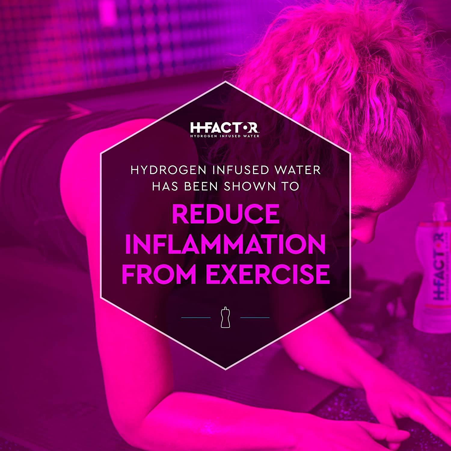 H Factor Tart Cherry Infused Hydrogen Water - Natural Pre/Post Workout Recovery, Supports ...