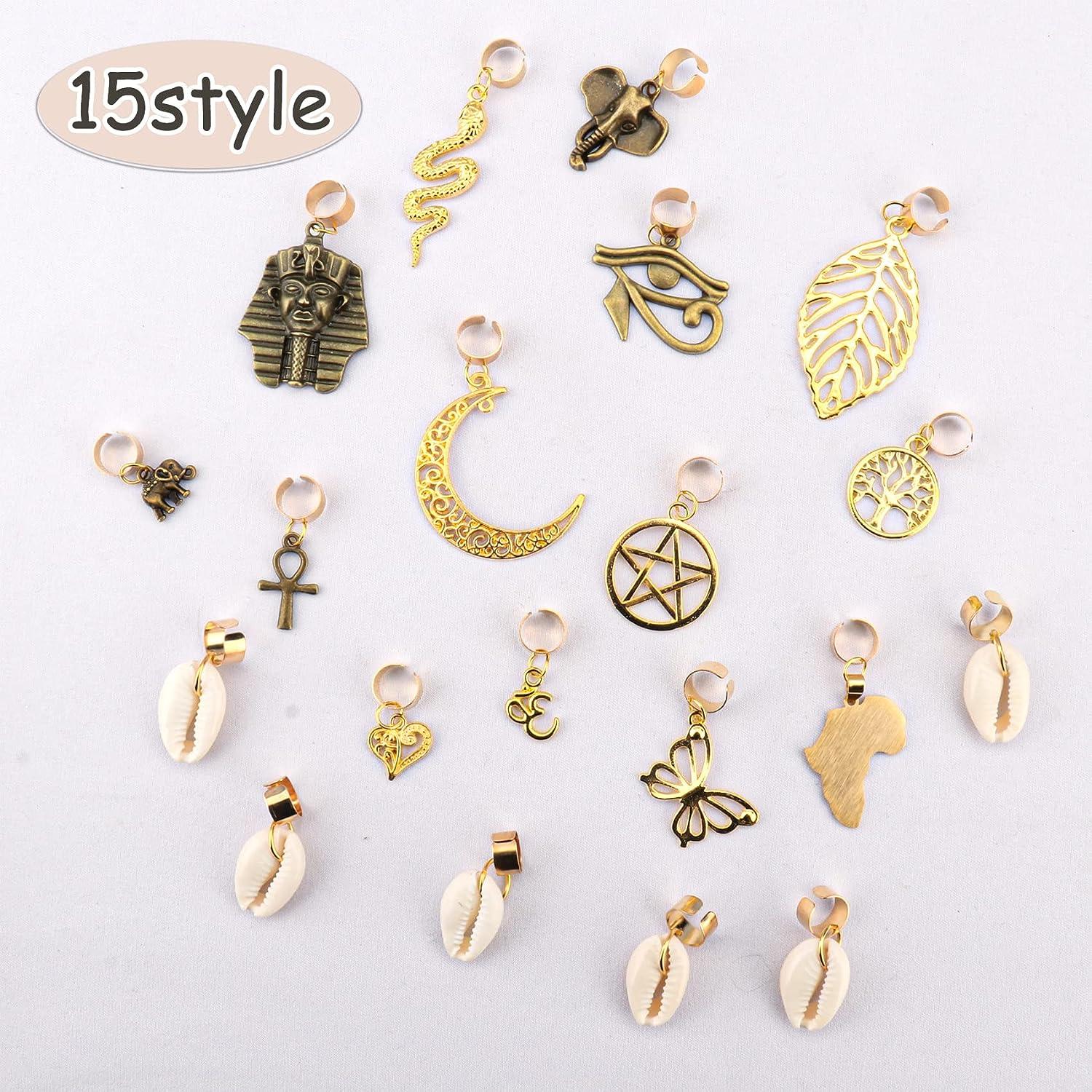 20 PCS Adjustable Locs Hair Clips | Vintage African Hair Charms | DIY ...