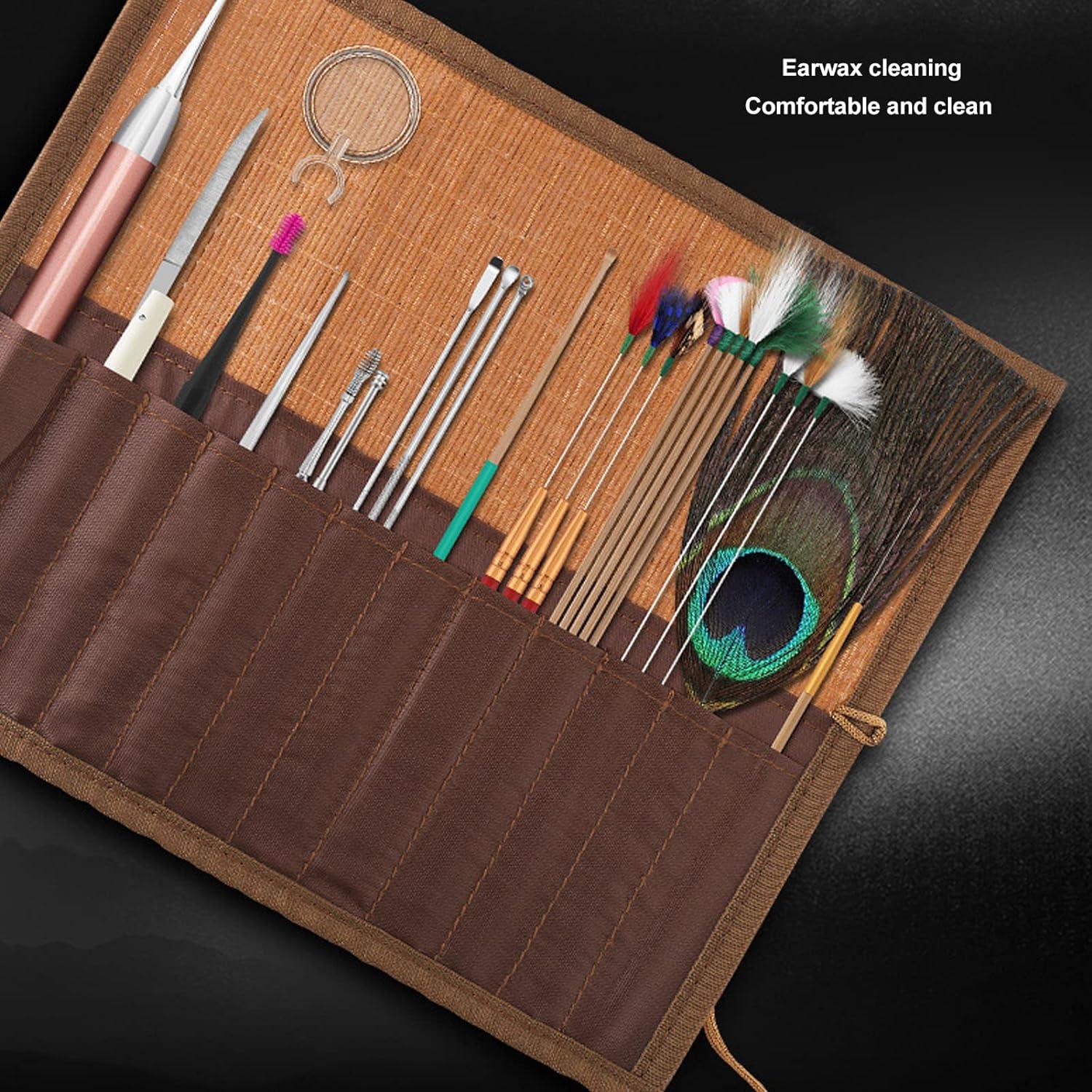 Portable Ear Pick Massage Set - 8 Feather Sticks for Salon, Relieve ...