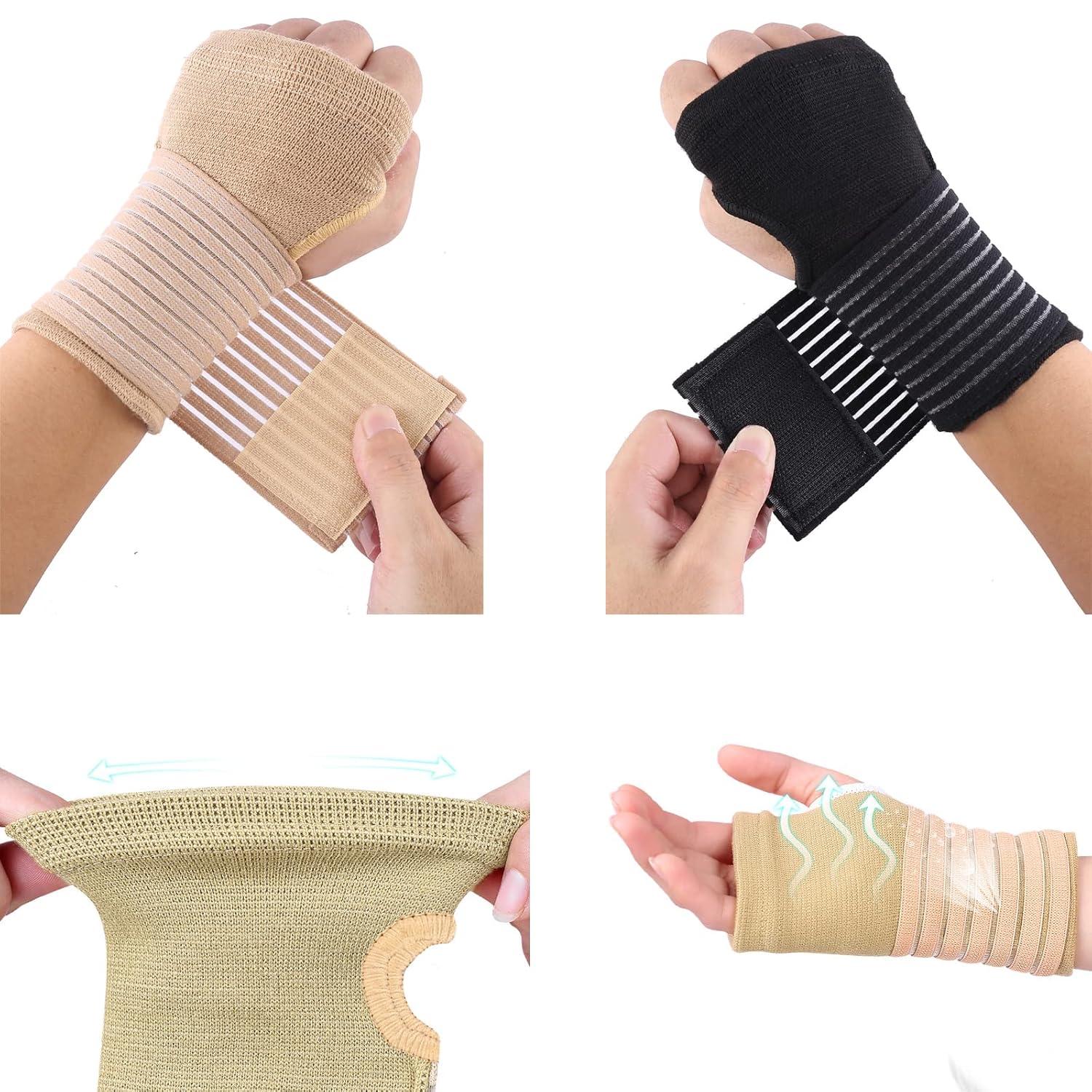 Xopozon Elastic Wrist Bandages - 4 Pack L/XL | Pain Relief for ...