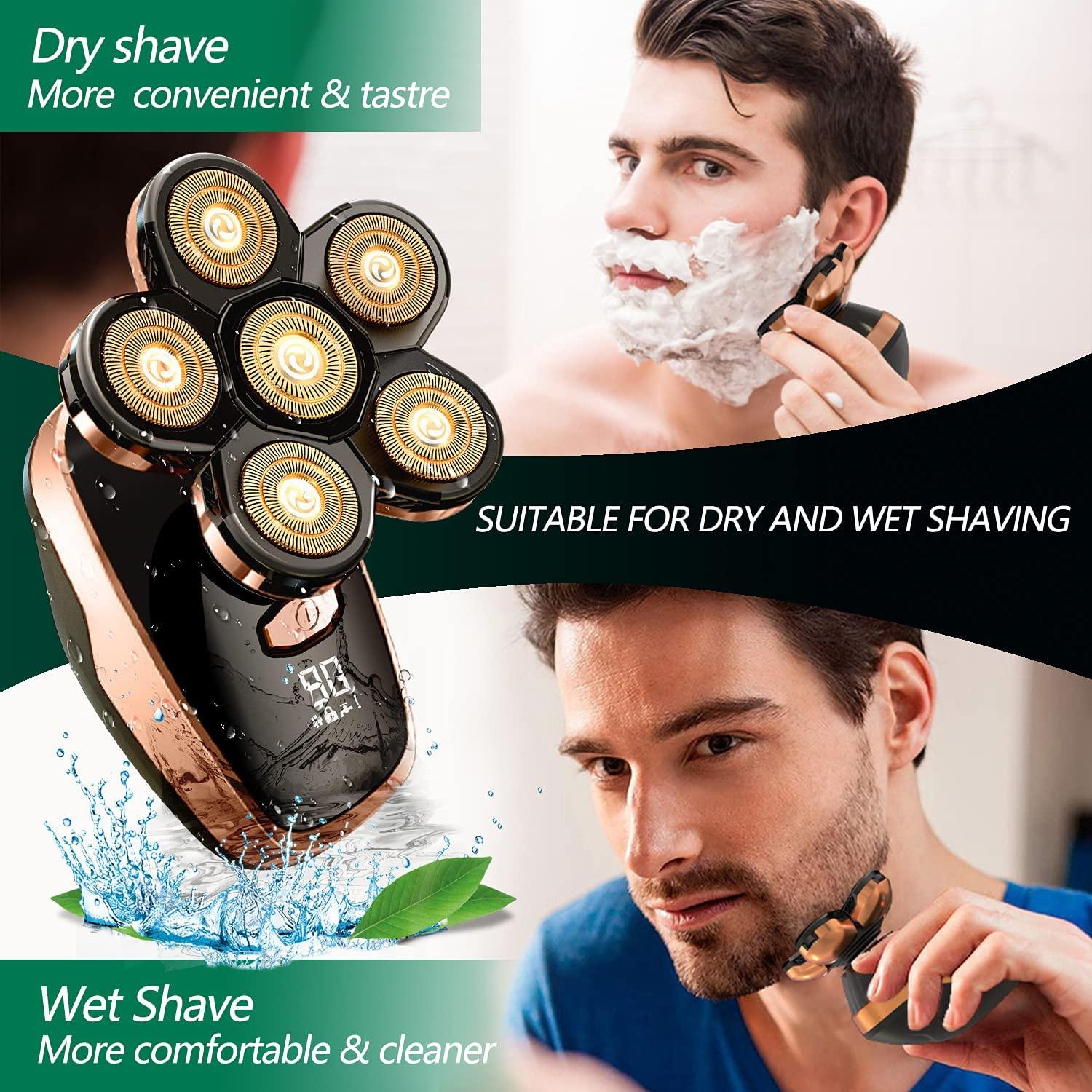 CHLANT 5-in-1 Electric Head Shaver for Bald Men - Waterproof, Cordless ...