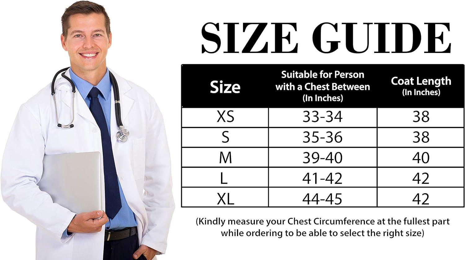 Figura Elevar Deals Men's Professional Lab Coat - 40 Inch Kick Pleat ...