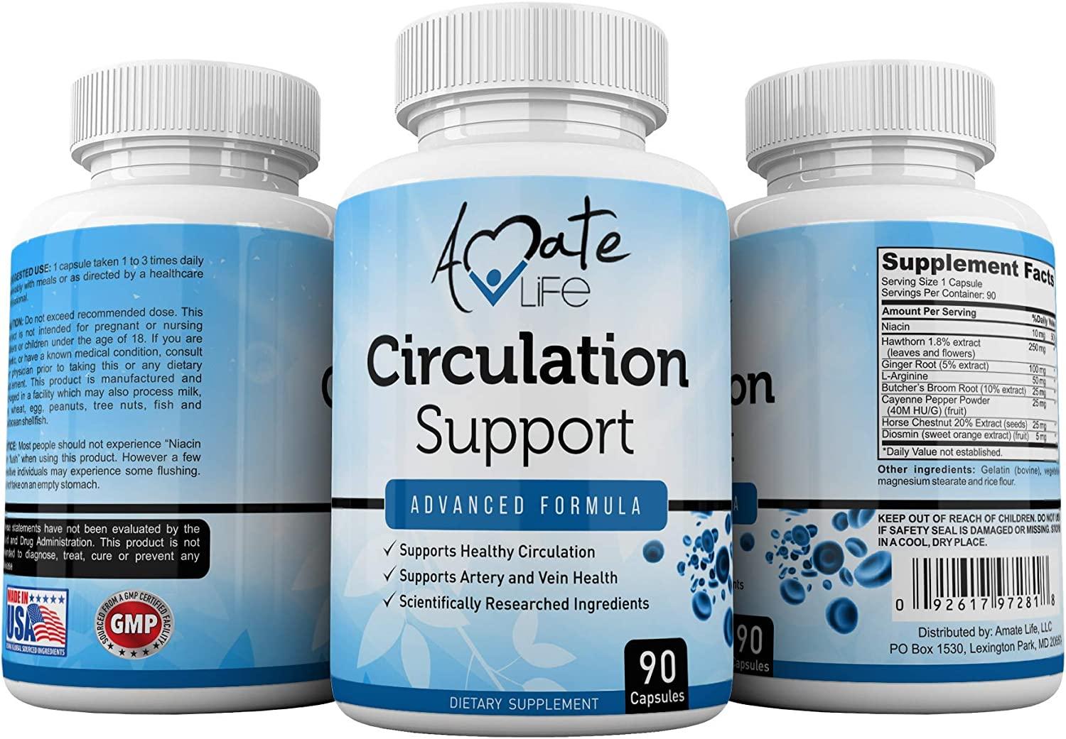 Arteries & Veins Health Support Supplement with L-Arginine & Ginger ...