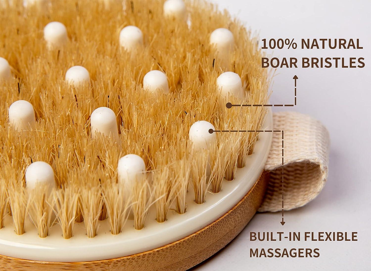 2 in 1 Wood Lymphatic Drainage Dry Brush Massage Tools Kit - Wooden Therapy Paddle for Body ...