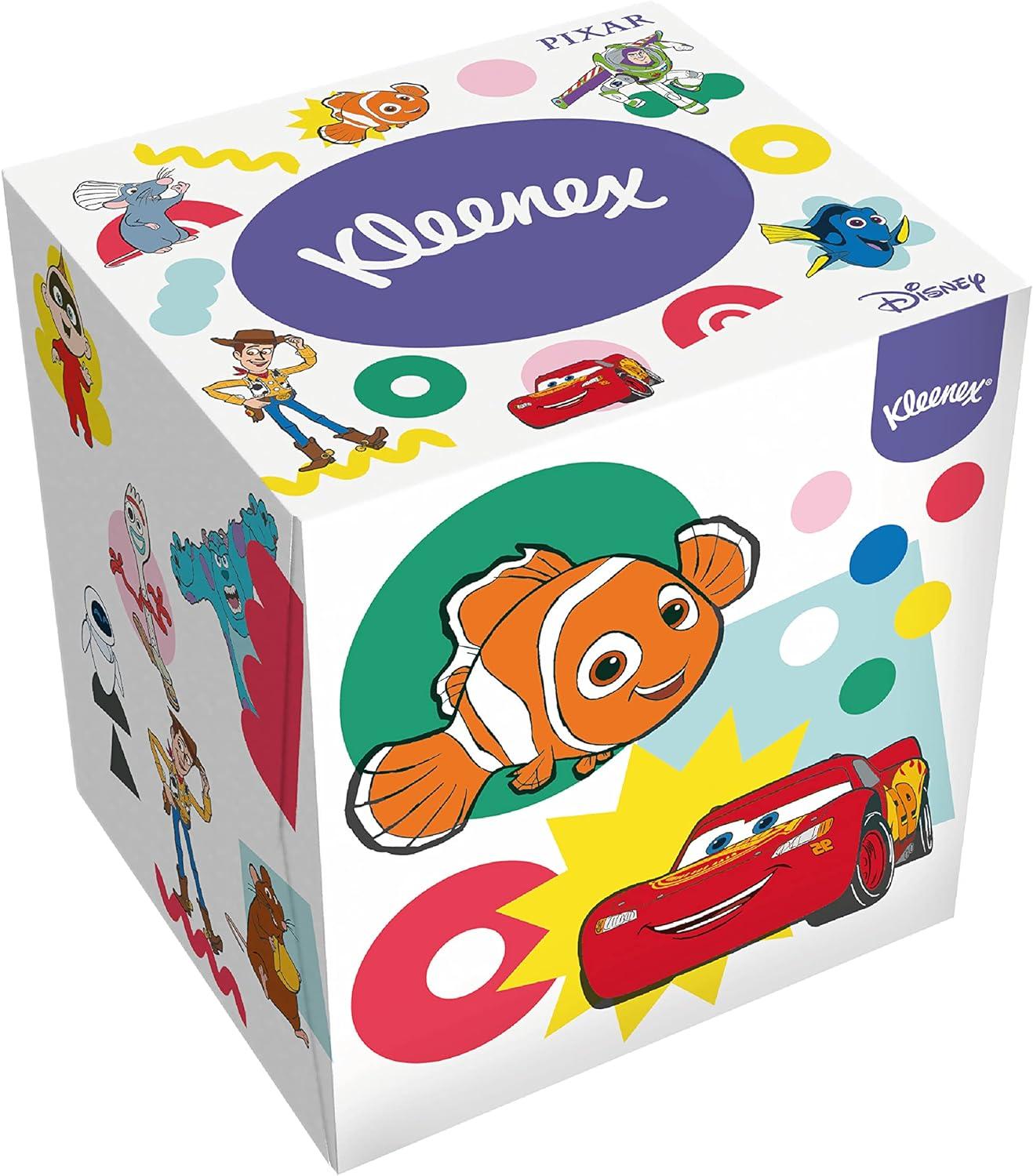 Kleenex Disney Tissue Boxes - 3-Ply Assorted Designs 12 Cube Boxes (48 ...
