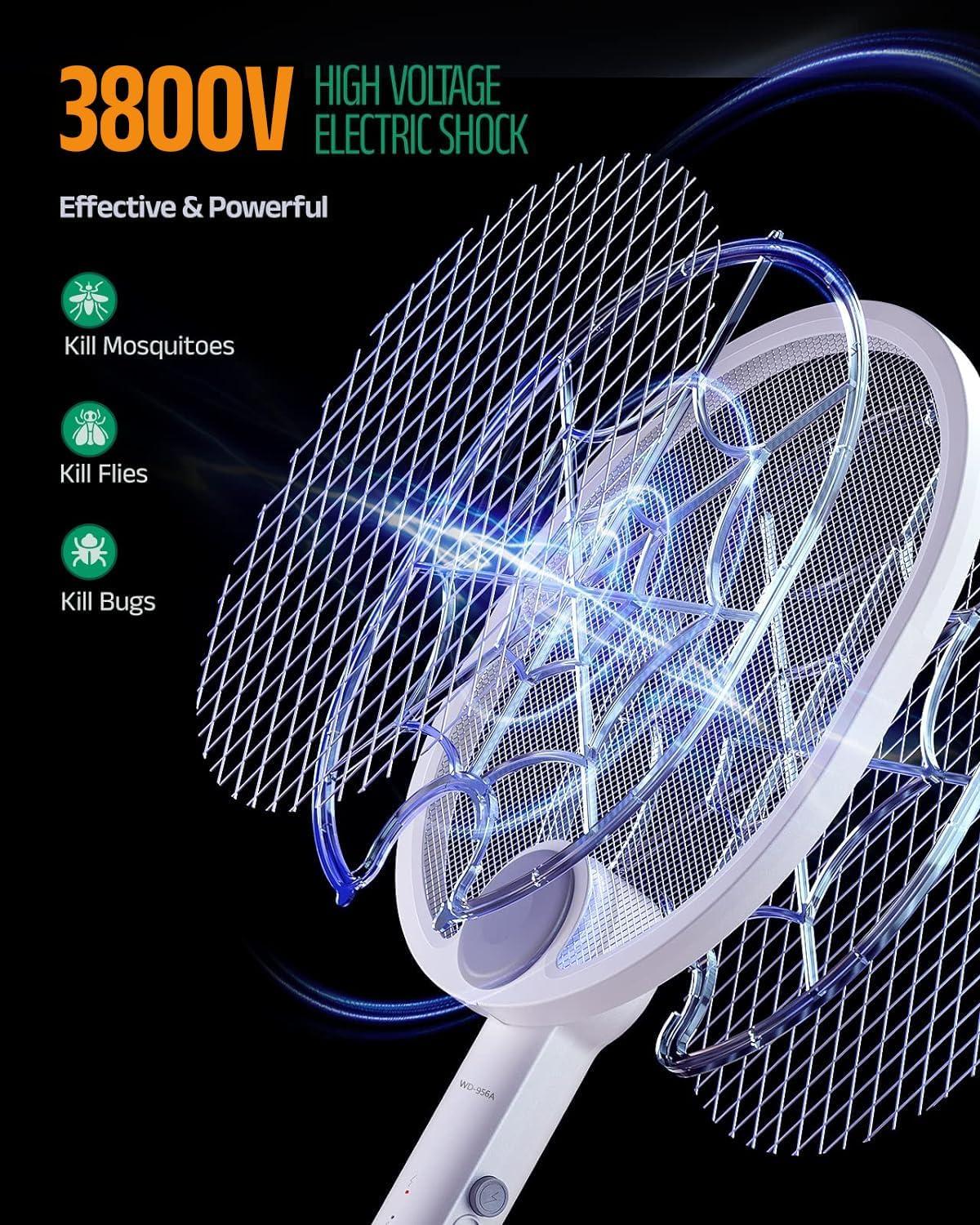 Buy Buzbug 2 in 1 Electric Fly Swatter - High Voltage USB-C & UV Light ...