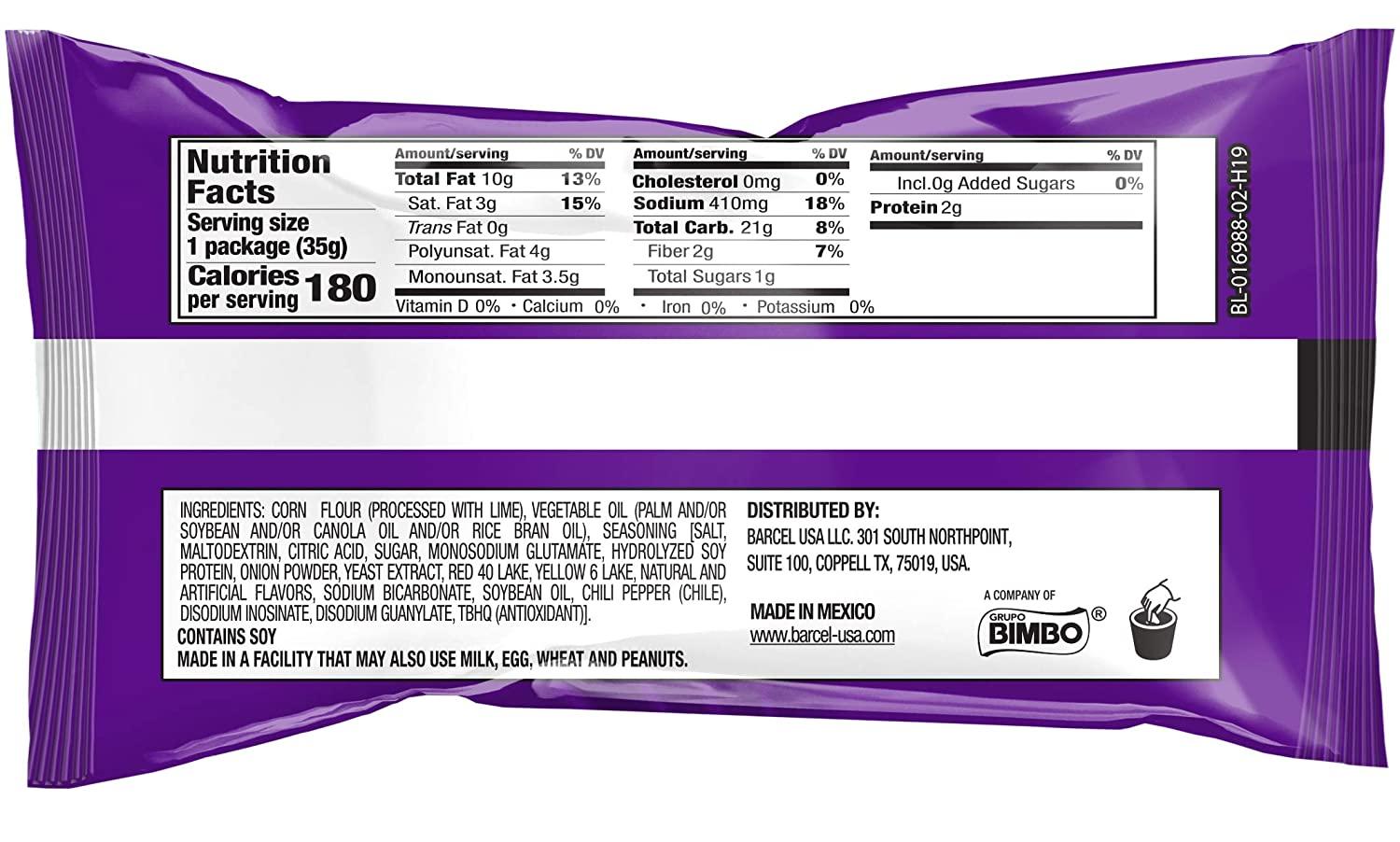 Takis Nutrition Facts