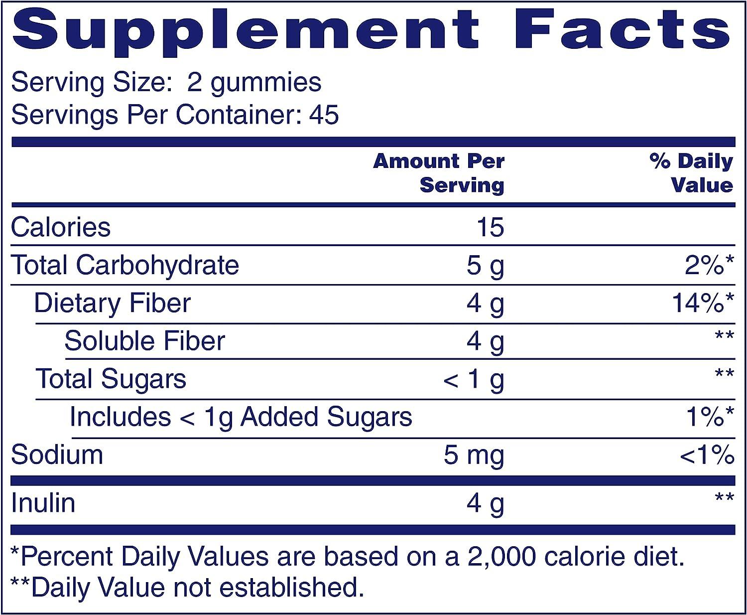 Phillips Fiber Good Gummies 90ct Inulin Soluable Fiber With Natural Flavors For Regularity