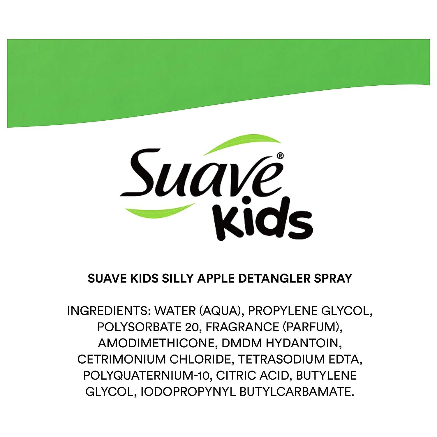 Suave Kids Silly Apple Detangler Spray 10 oz - Tear-Free, Dermatologist ...