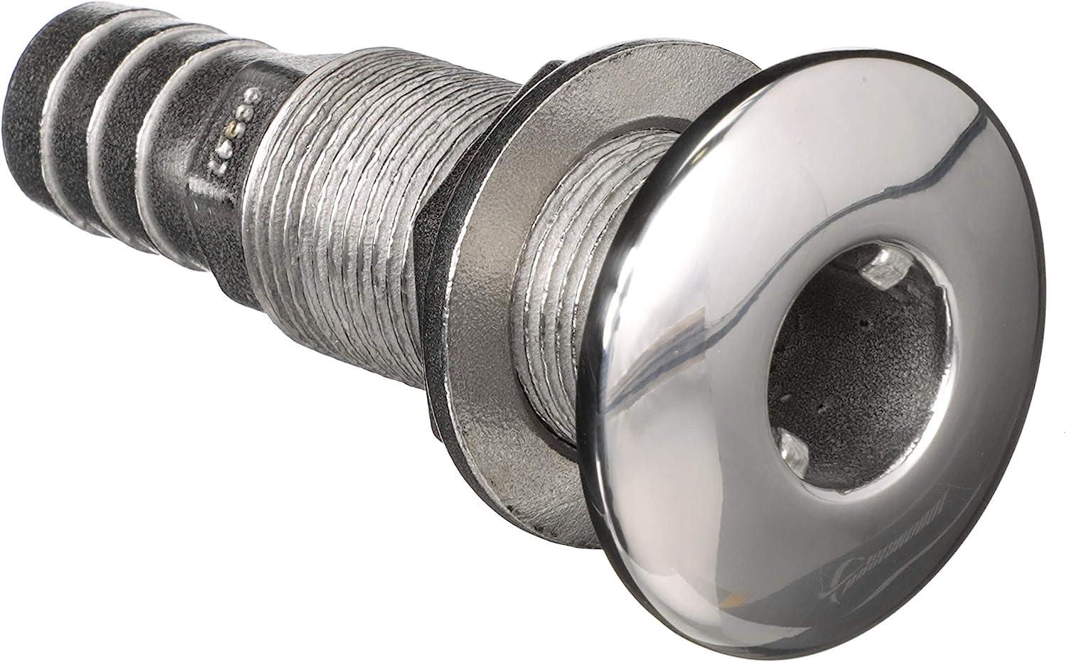 Attwood 66547-3 Stainless Steel 3/4 Straight Thru-Hull Valve Fitting ...